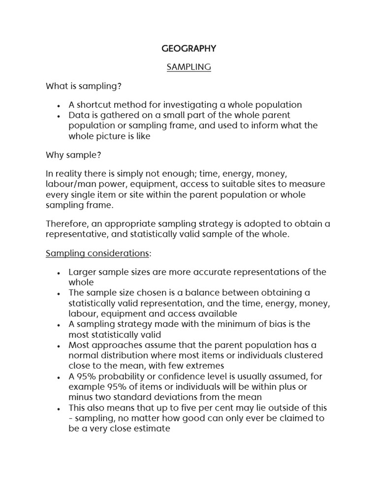Sampling | PDF | Sampling (Statistics) | Statistics