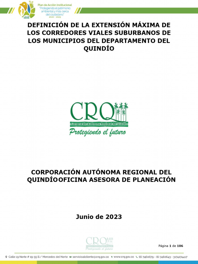 Documento Técnico - Definicion Extención Maxima de Corredores Viles ...