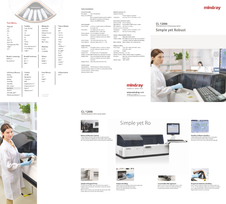 Mindray CL-1200i CLIA | PDF