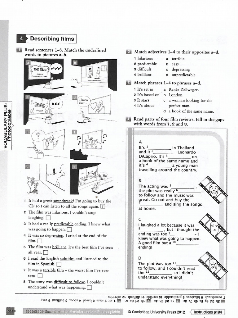 4 - Describing Films - B1 | PDF