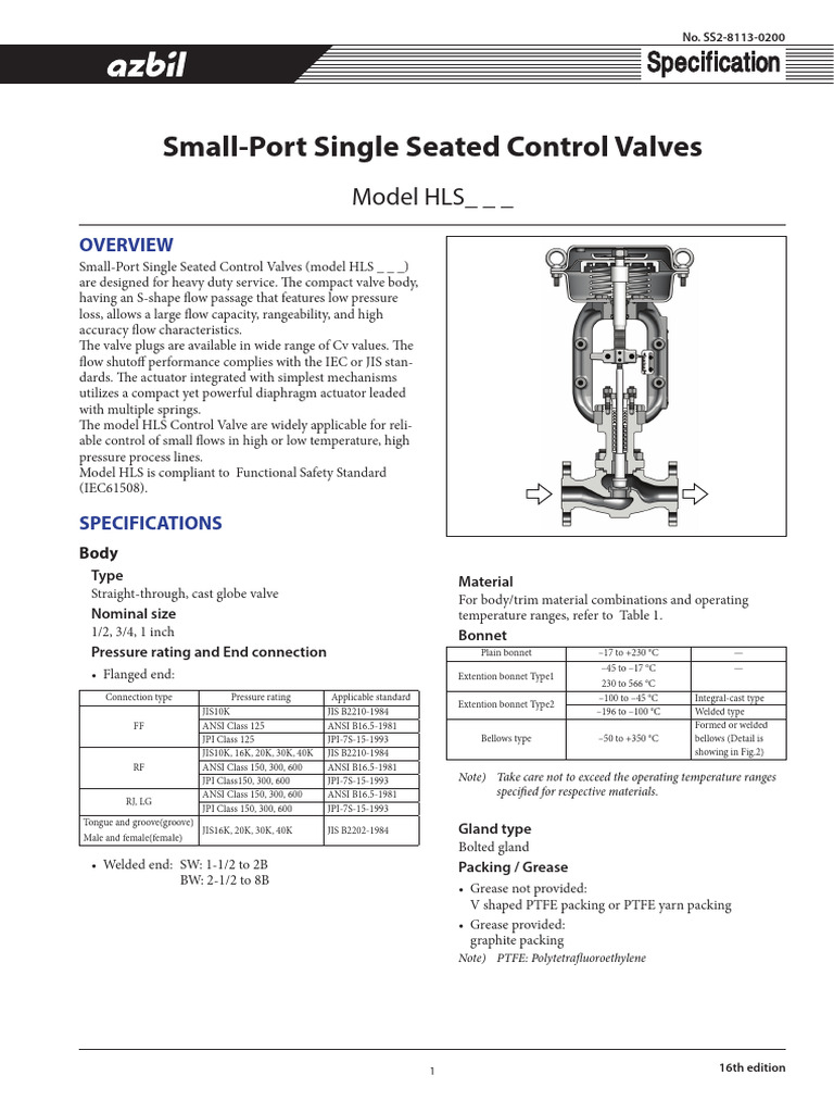 SS2-8113-0200-16 | PDF | Valve | Mechanical Engineering