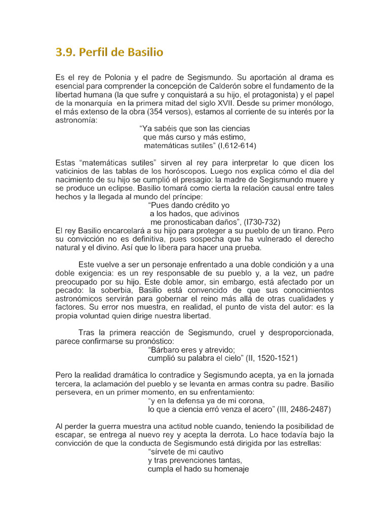 Perfil de Basilio | PDF