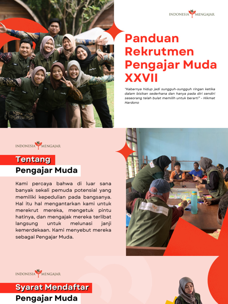 Panduan Rekrutmen Pengajar Muda XXVII | PDF | Karier & Perkembangan
