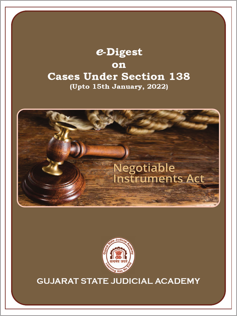 NI Act | PDF | Cheque | Negotiable Instrument