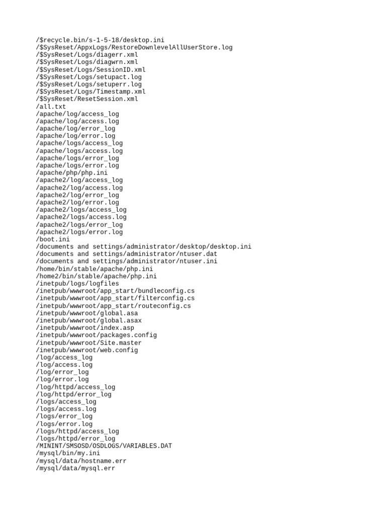 Windows Lfi | PDF | Internet Information Services | Text File
