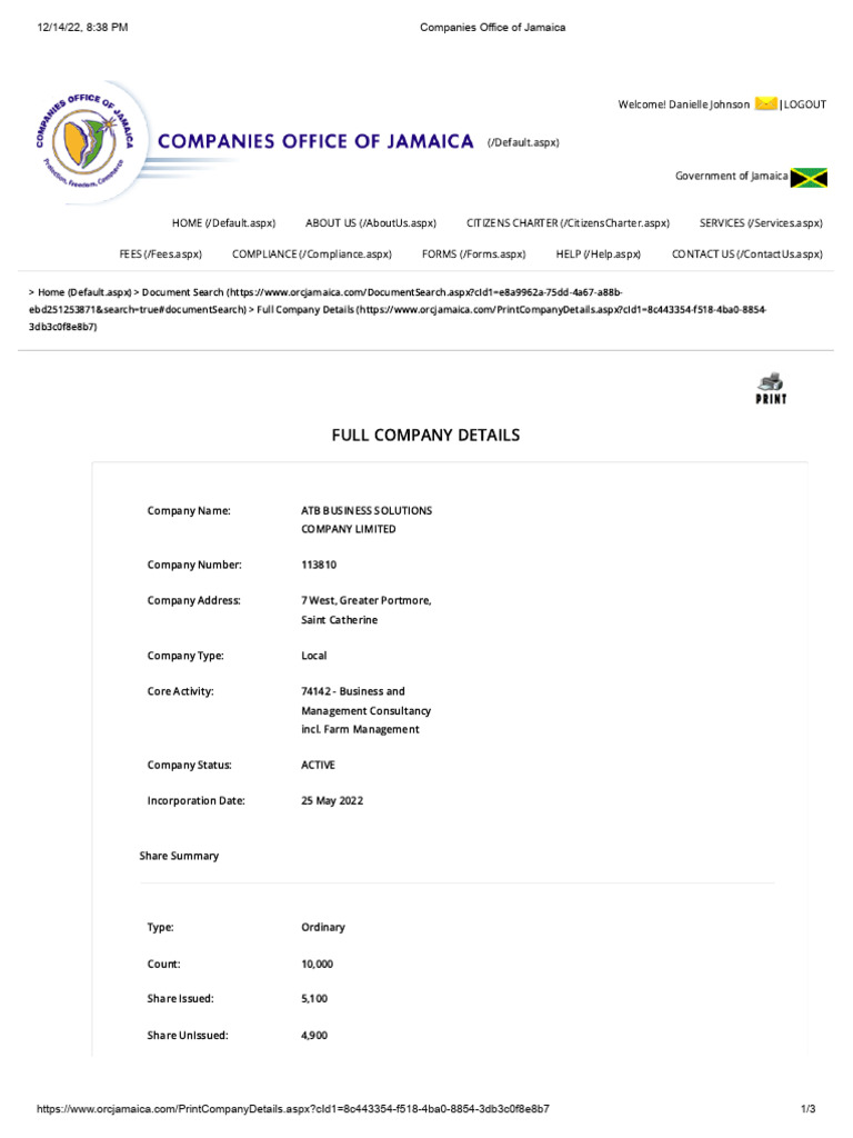 ATB Business Solutions Company Details | PDF | Receipt | Service Industries