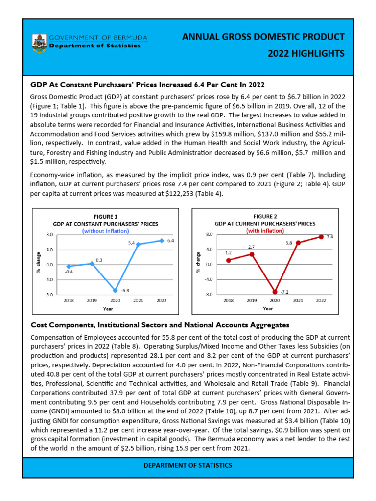 2022 GDP Highlights and Insights | PDF | Gross Domestic Product | Subsidy