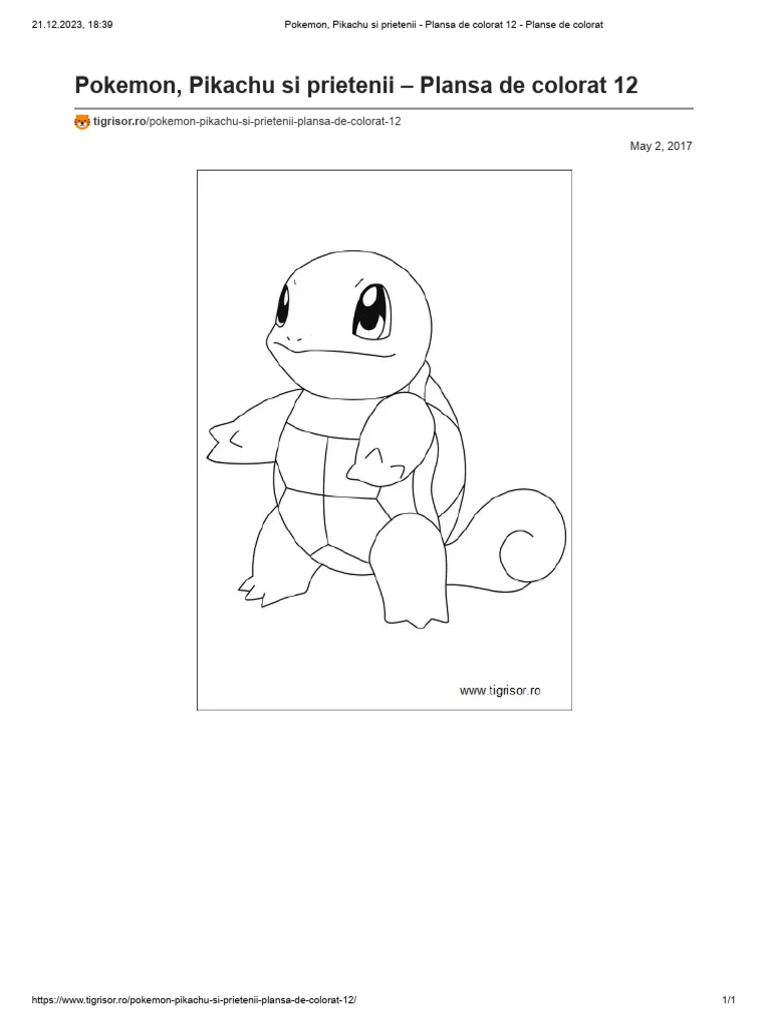 Pokemon, Pikachu Si Prietenii - Plansa de Colorat 12 - Planse de ...