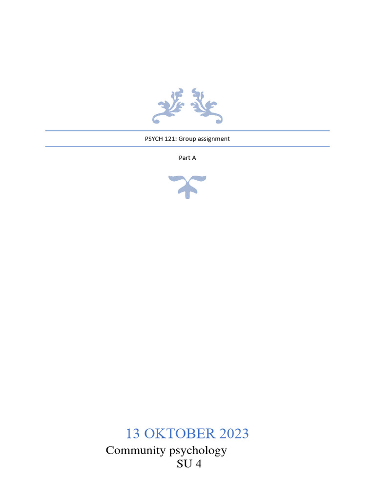 Psych 121 Assignment | PDF | Substance Abuse | Behavioural Sciences