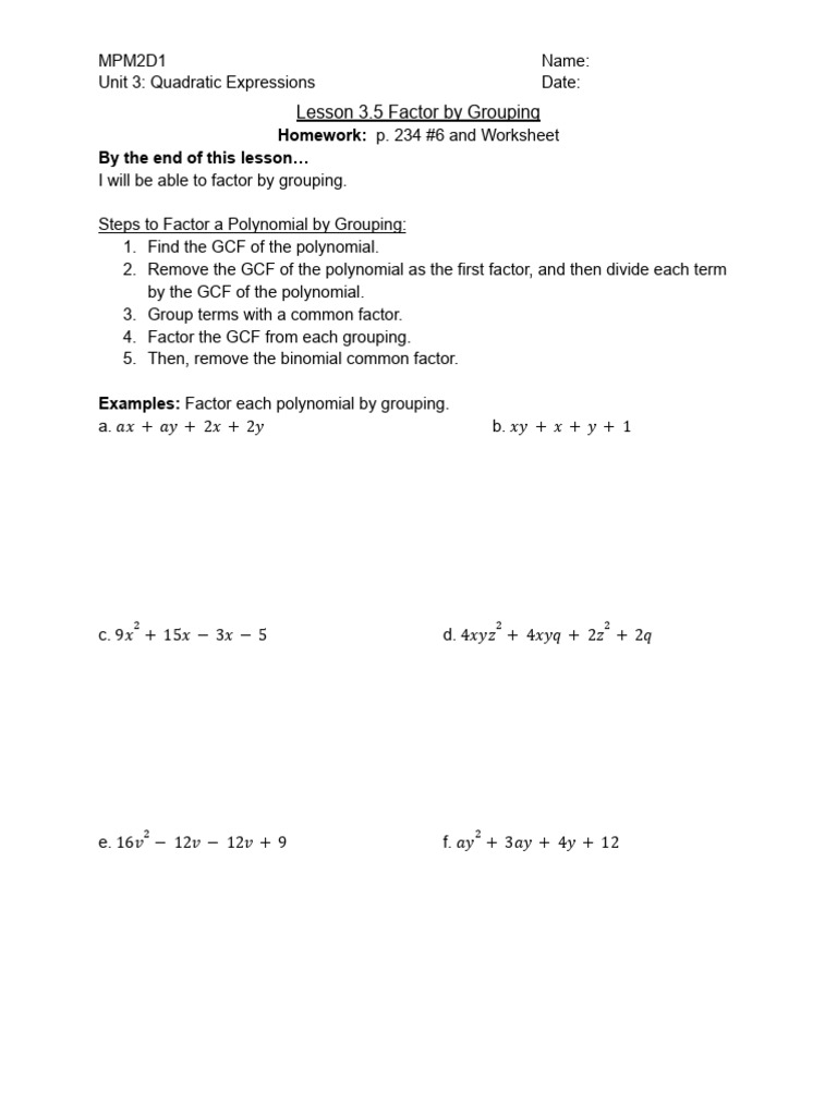 Quadratic Factoring for Students | PDF | Language Arts & Discipline | Computers