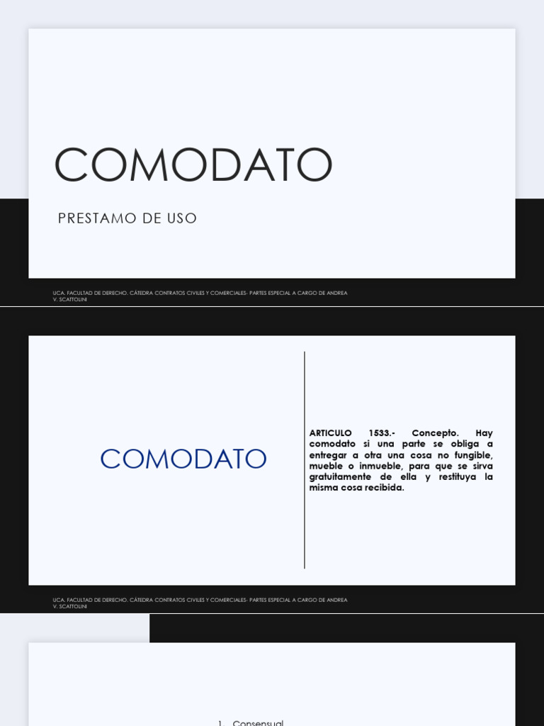 COMODATO | PDF | Derecho privado | Jerga