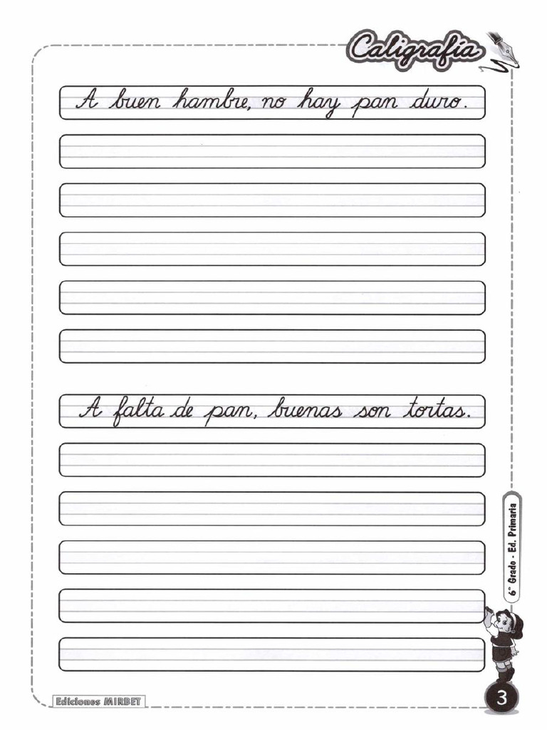 6 Cuaderno de Caligrafia | PDF