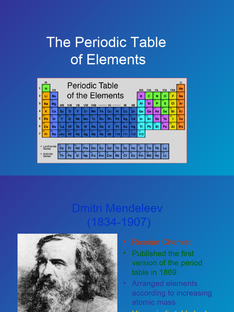 Class Powerpoint Lesson On The Periodic Table | PDF | Periodic Table ...