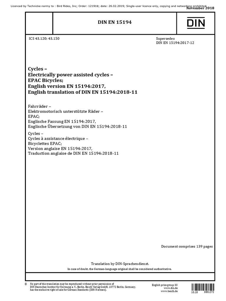 En 15194 - 2018 - 11 | PDF | Electromagnetic Compatibility | European Union
