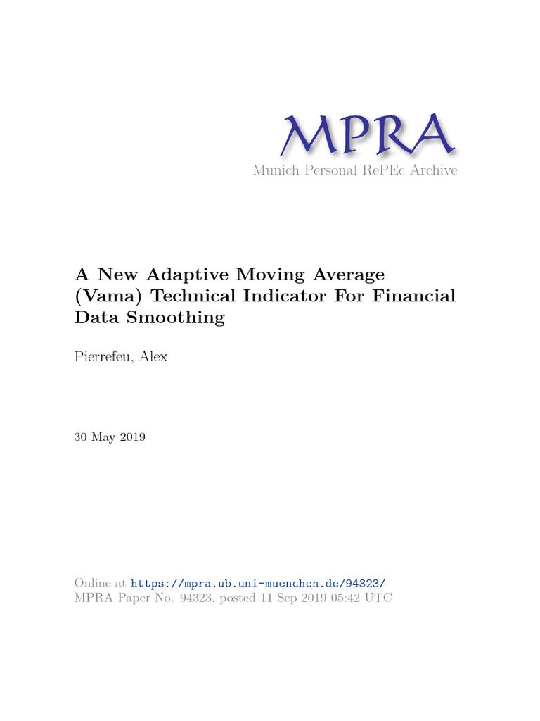 New VAMA Indicator for Financial Smoothing | PDF | Moving Average ...
