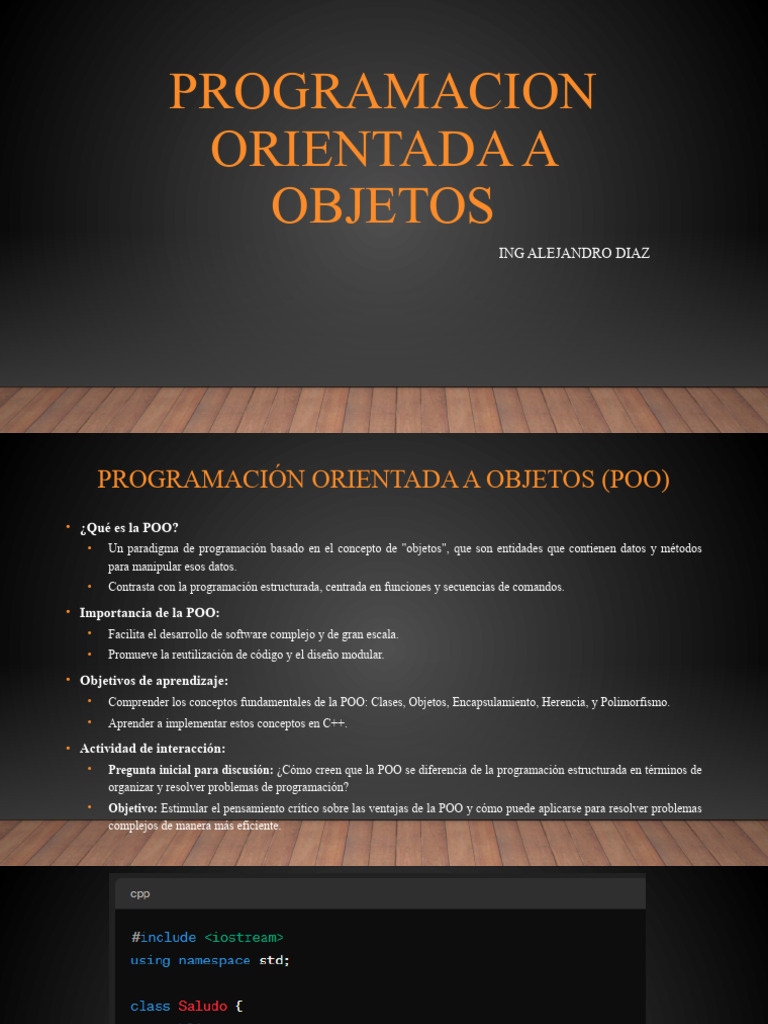 Clase 2 Poo Pdf Objeto Informática Programación Orientada A 