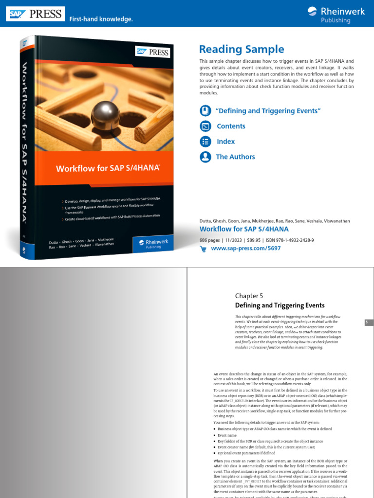 Workflow For Sap S4hana Pdf Parameter Computer Programming Object Computer Science