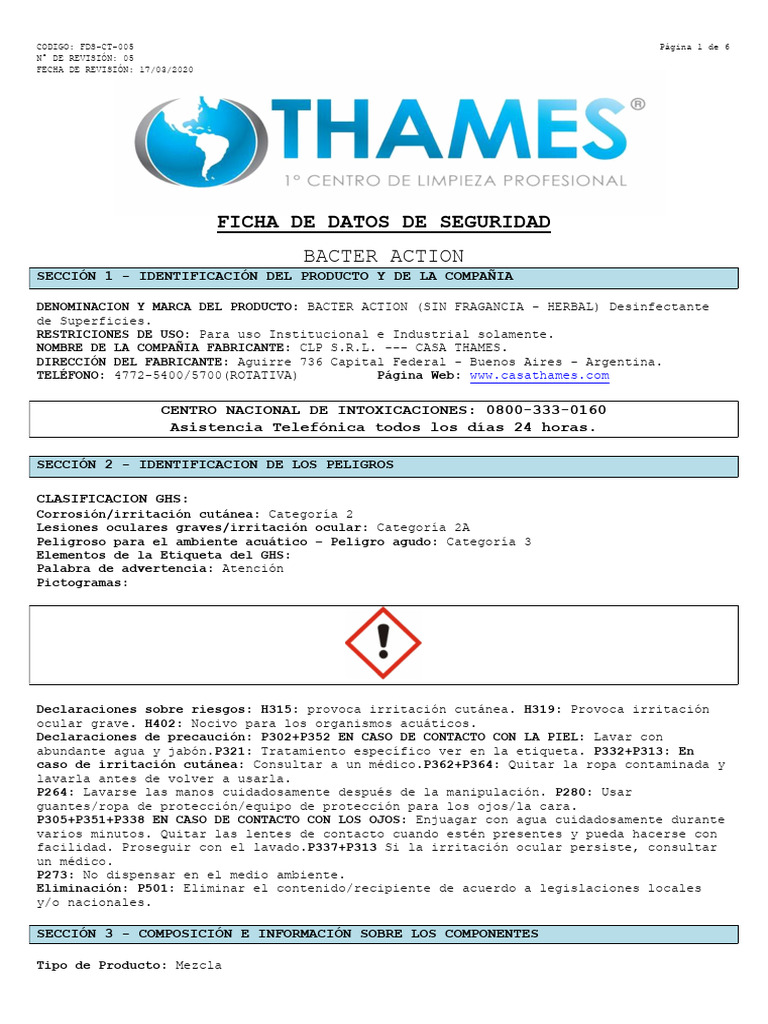 Bacter Action Rev-05 | PDF | Agua | Dióxido de carbono