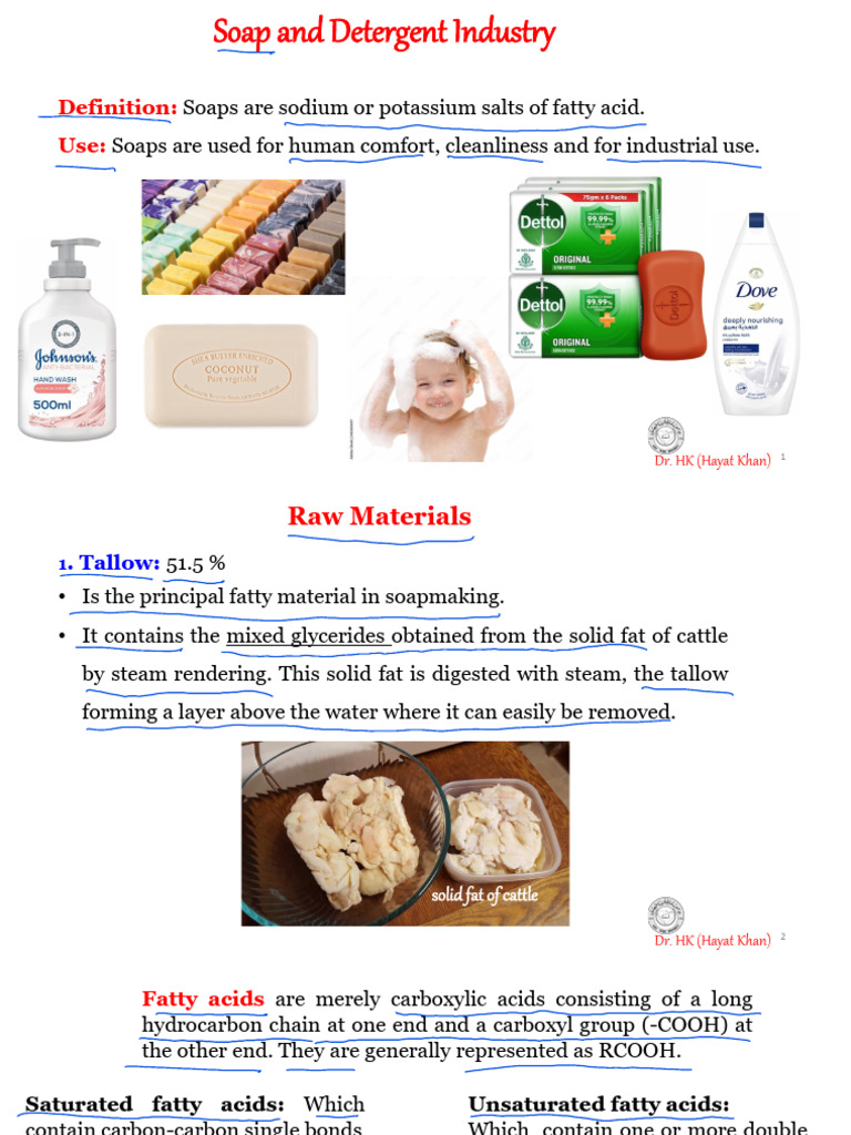 Lecture # 1 - Soap Industry | Download Free PDF | Sodium Hydroxide | Fatty Acid