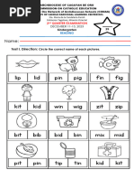 3rd Quarter Kindergarten Exam 2025 | PDF