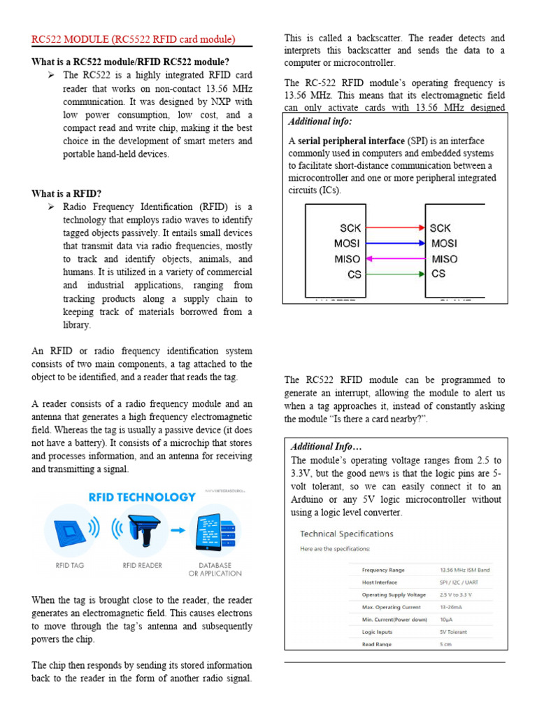 RC522-MODULE | PDF | Radio Frequency Identification | Microcontroller