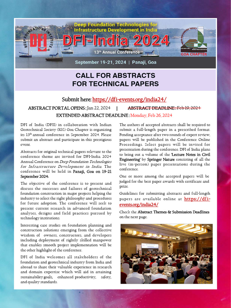 DFII2024 - Call For Abstracts (Extended) | PDF | Deep Foundation