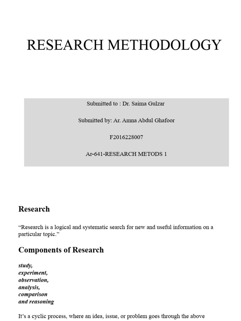 Resrach Methodology | PDF | Methodology | Theory