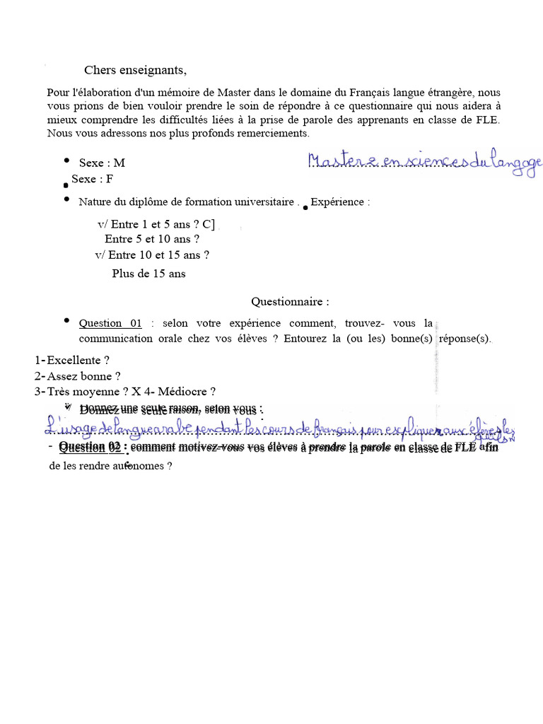 Motivation des élèves en FLE | PDF