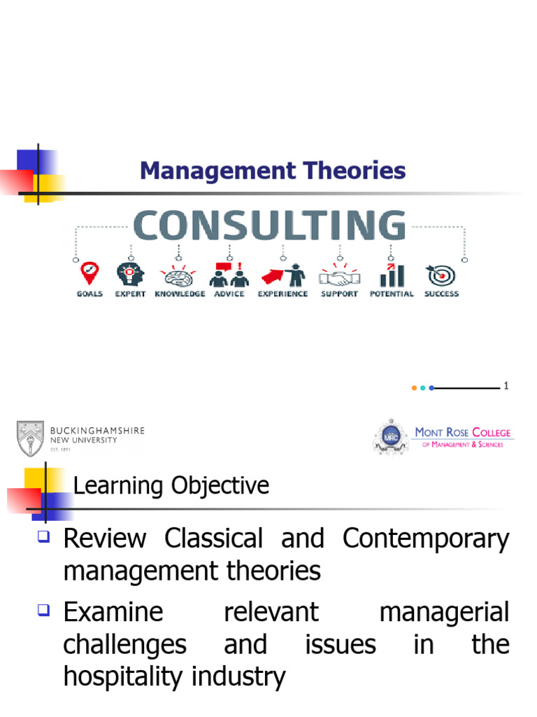 Lecture Week 6 - Management Theories & Managerial Challenges & Issues ...