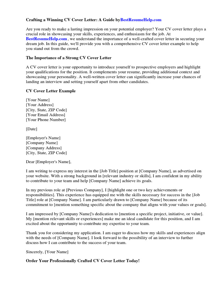 CV Cover Letter Examples South Africa | PDF | Résumé | Recruitment