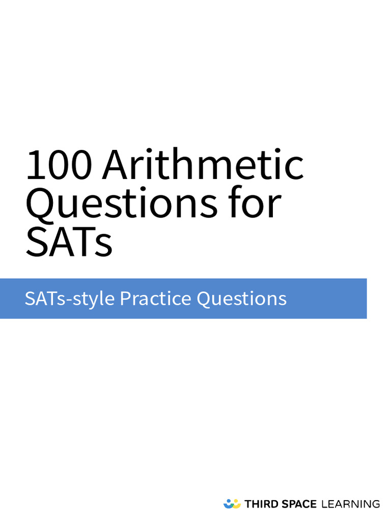 100 Arithmetic Questions | PDF | Arithmetic | Mathematics