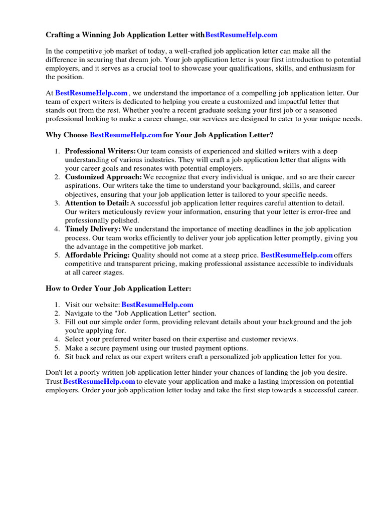 Job Application Letter Sample Template | PDF | Résumé | Recruitment