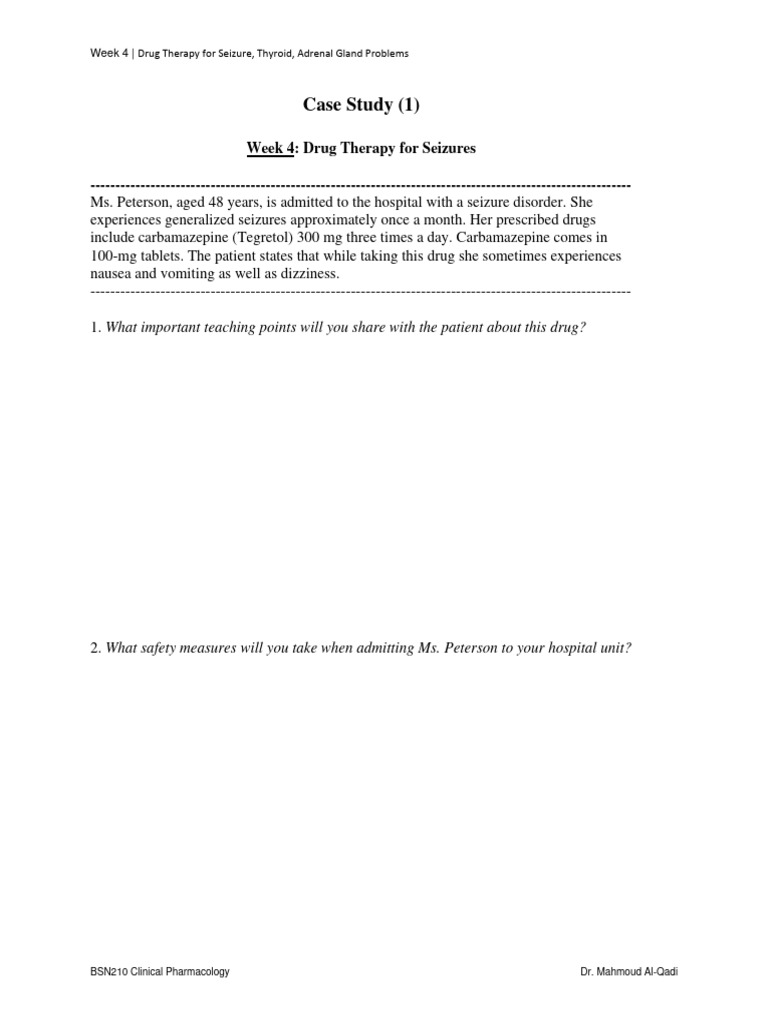 BSN210 - Activity 2 - Case Studies - Student Version | PDF | Human Diseases And Disorders ...