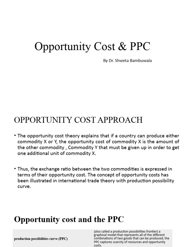 Opportunity Cost and PPC Explained | PDF | Economic Equilibrium ...