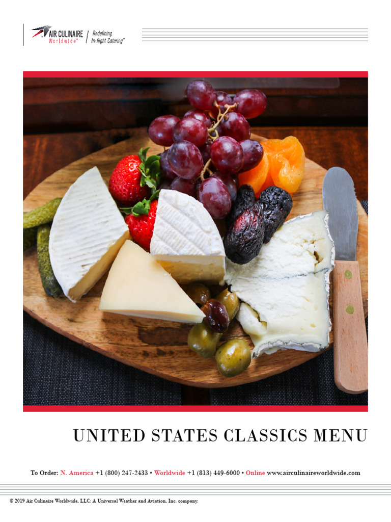 US Classics Menu | PDF | Salad | Sauce