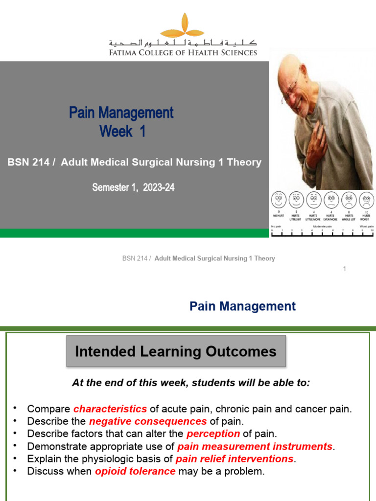 Week 1 Pain Management | PDF | Pain | Pain Management