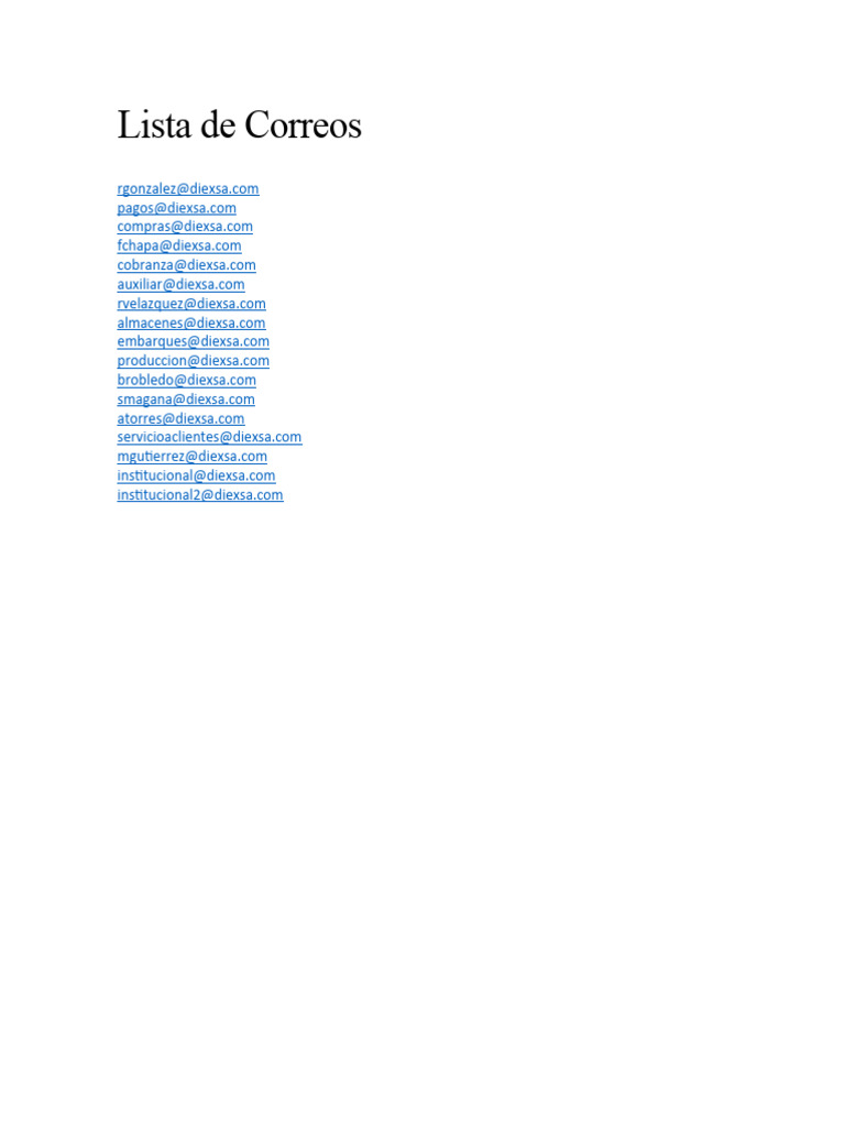 Lista de Correos | PDF