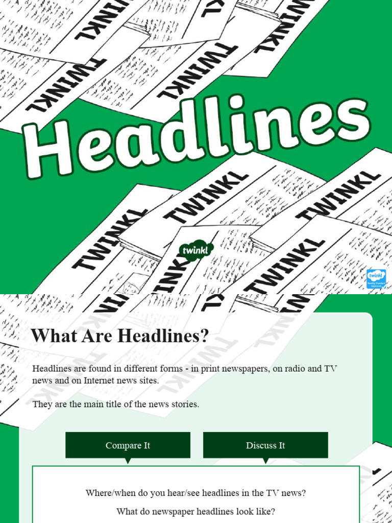 Understanding Newspaper Headlines | PDF | Newspapers | Publishing