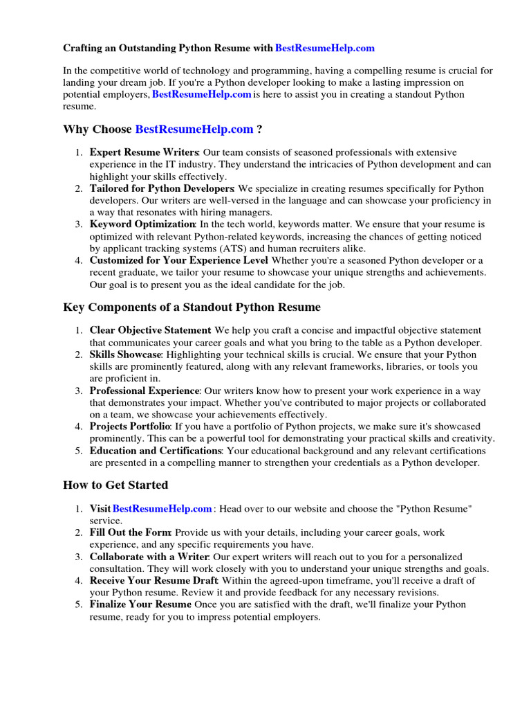 Python Resume | PDF | Software | Databases