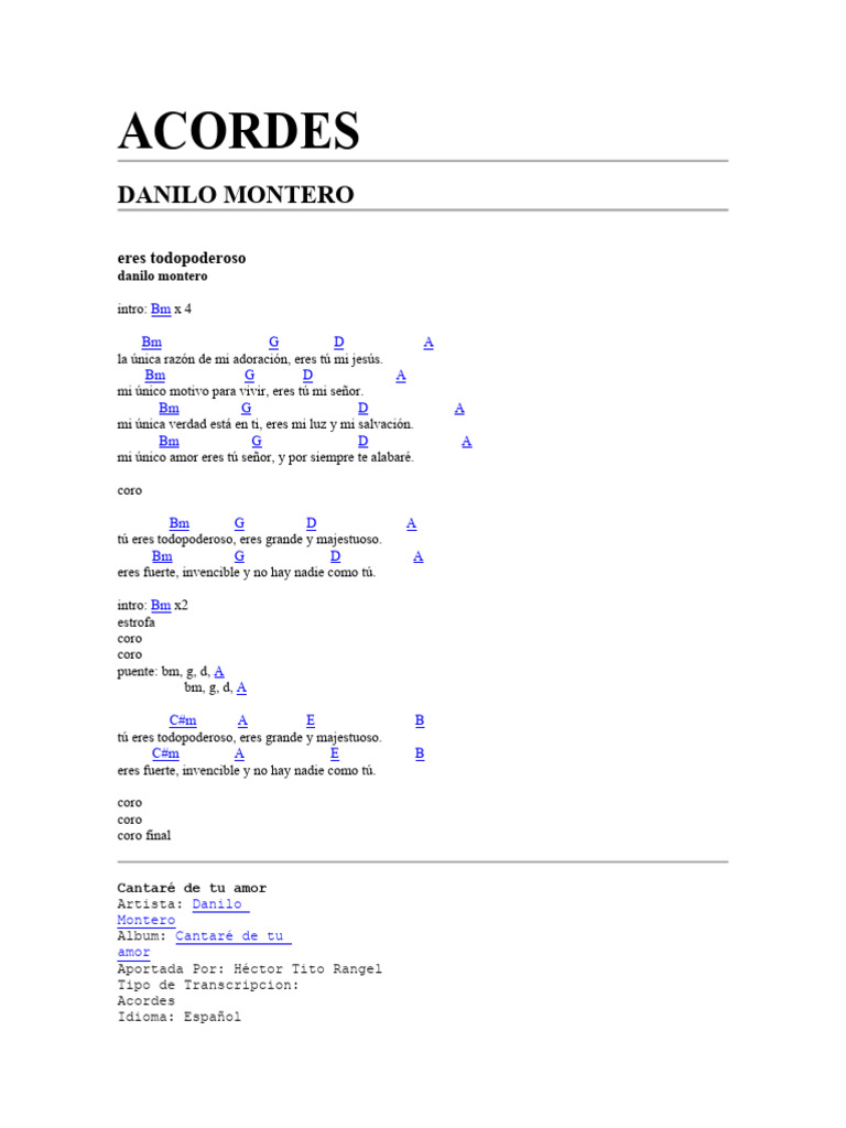ACORDES | Descargar gratis PDF | Amor