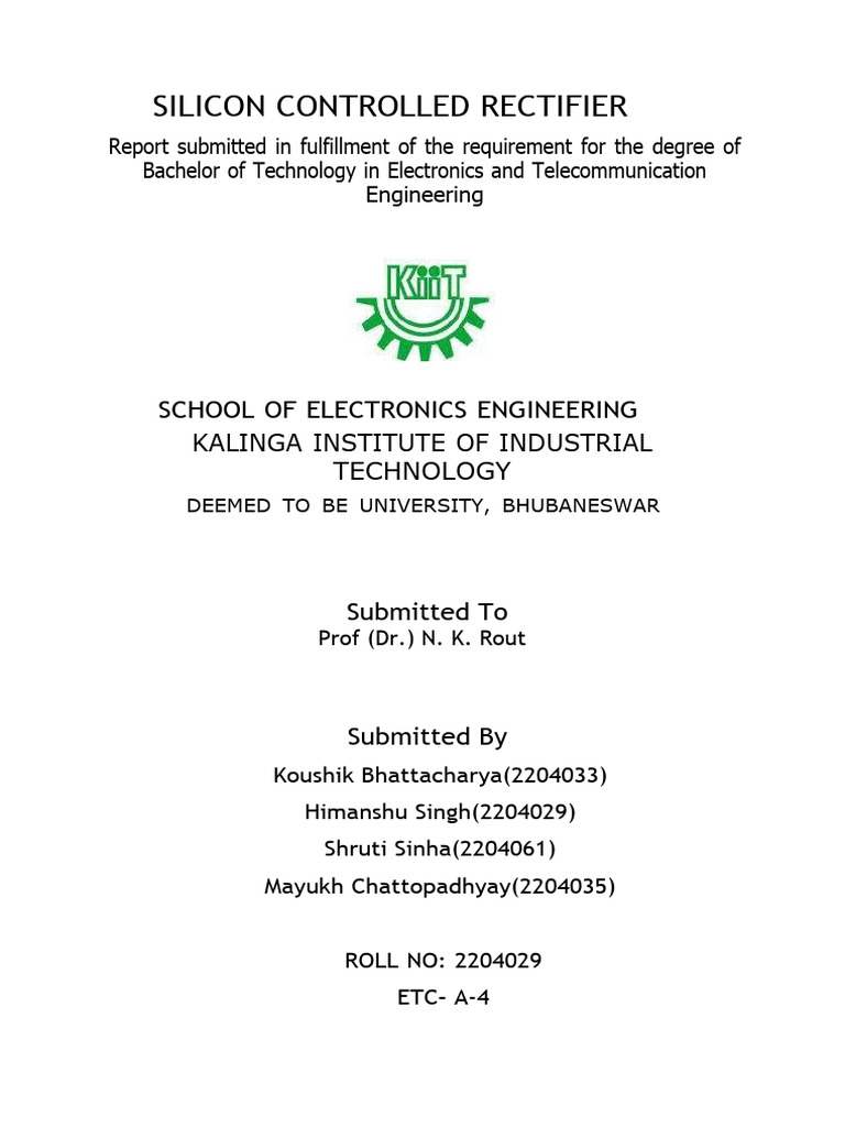Report PDF | PDF | P–N Junction | Rectifier