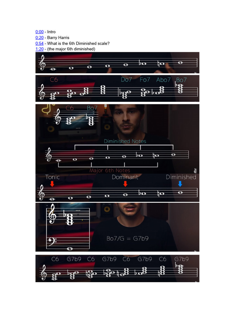 Barry Harris 6th Diminished Scale FULLY EXPLAINED | PDF