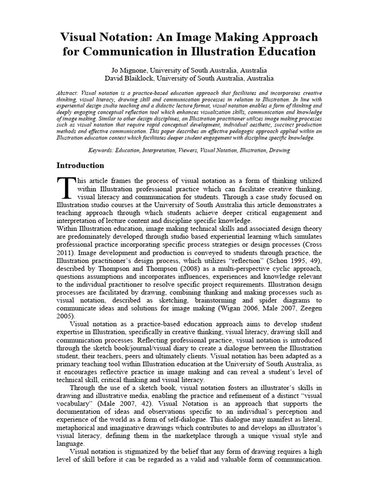 Visual Notation An Image Making Approach | PDF | Drawing | Design