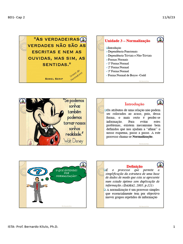 Aula3 BD1 ISKA | PDF | Bancos de dados | Informática