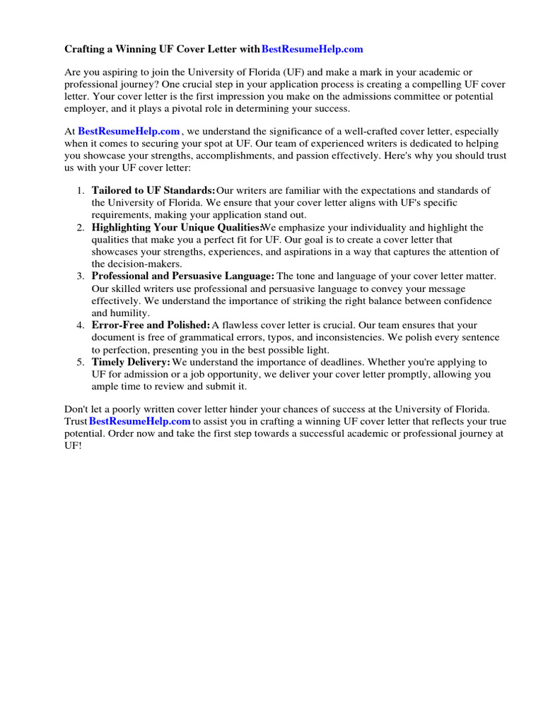 Uf Cover Letter | PDF | Criminal Record | Résumé
