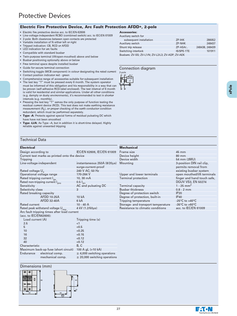 Eaton Afdd Catalog Tech en Us | PDF | Electrical Engineering | Electricity