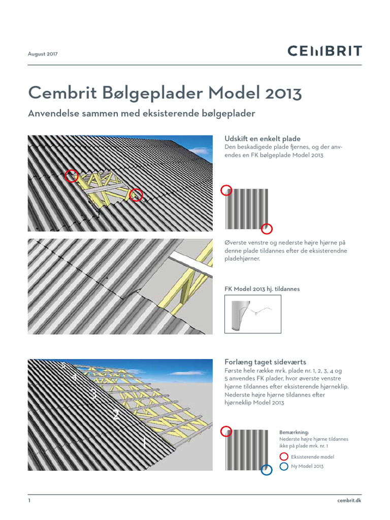 Montagevejledning Partiel Udskiftning Af Boelgeplader | PDF