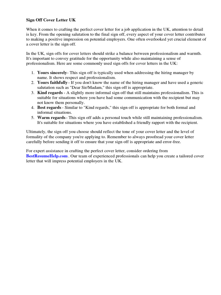 Sign Off Cover Letter Uk | PDF | Postgraduate Education | Http Cookie