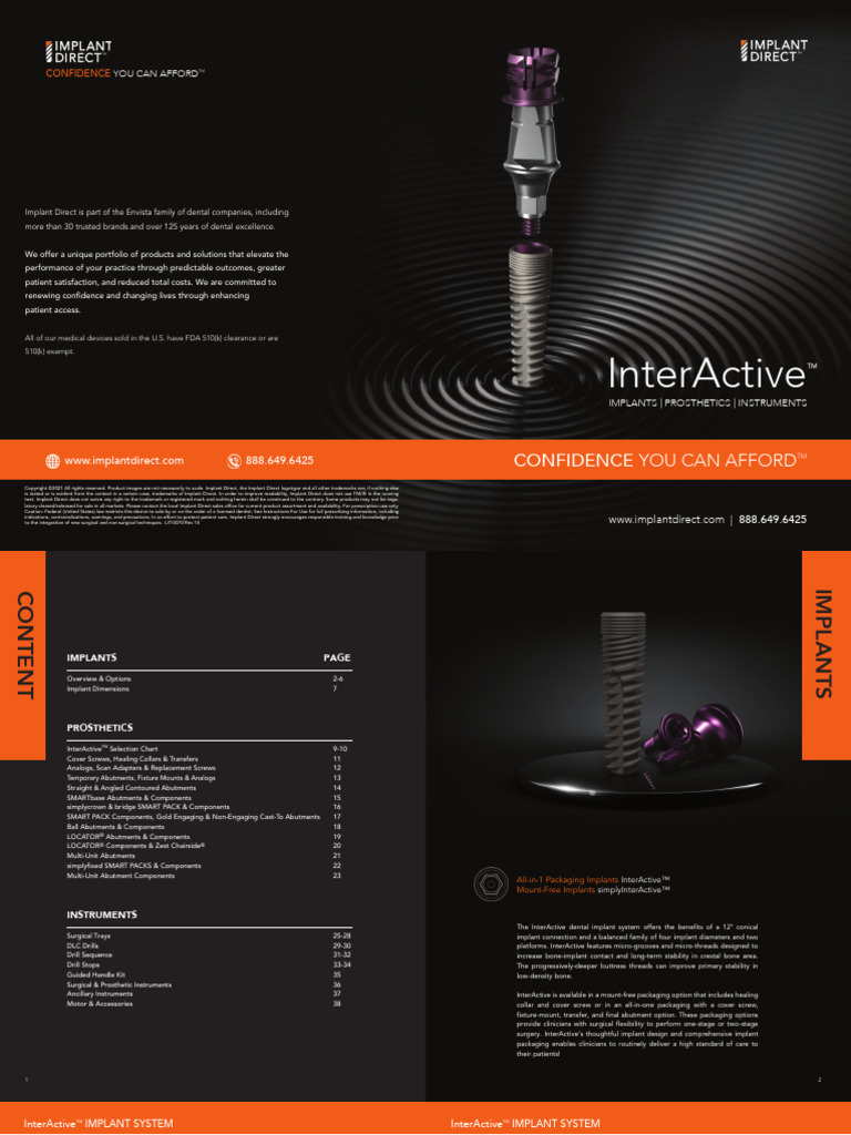 LIT-0070 InterActive Catalog 2019rev 9 LOWRES | PDF | Dental Implant ...