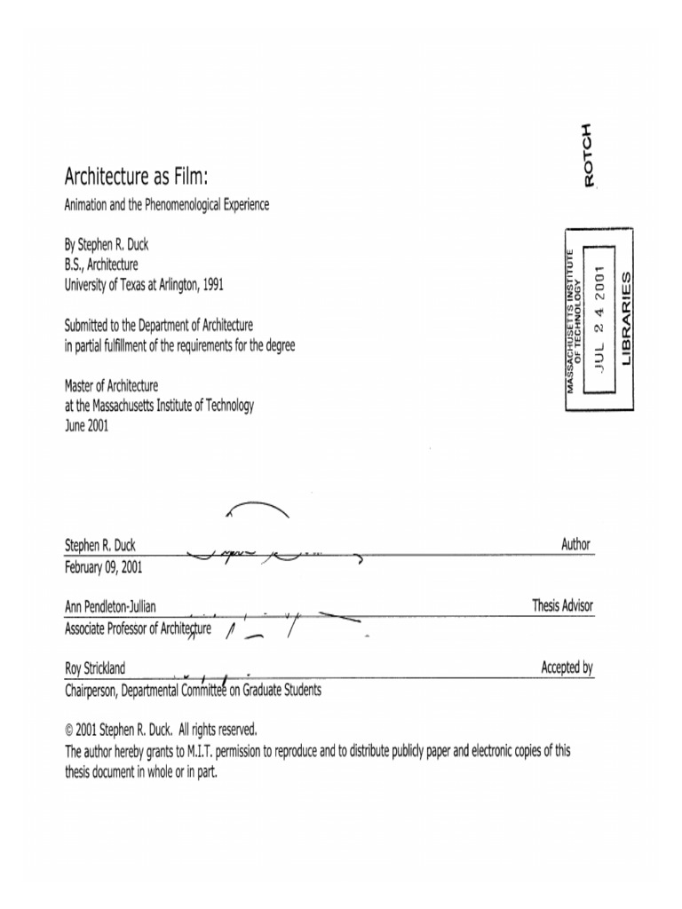 Architecture As Film:: by Stephen R. Duck | PDF | Landscape